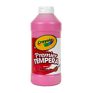 Crayola Premier Tempera Paint For Kids - Magenta (16oz), Kids Classroom Supplies, Great For Arts & Crafts, Non Toxic, Easy Squeeze Bottle