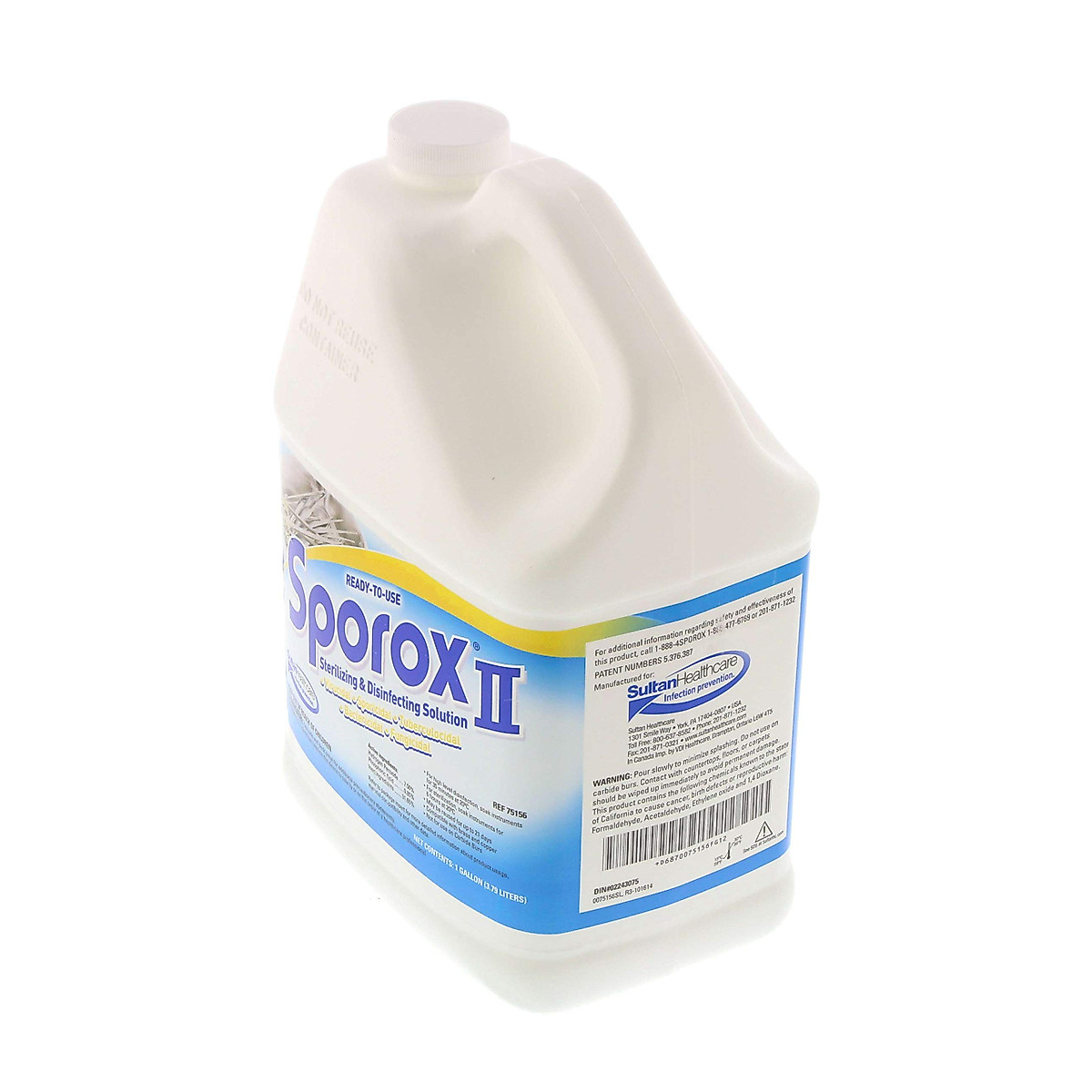 Sultan 75156 Sporox II Sterilizing and Disinfecting Solution, 1 gal Volume