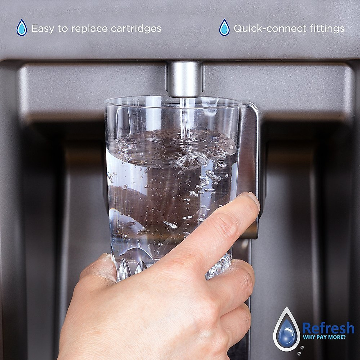 Refresh NSF-53 Premium Replacement Refrigerator Water Filter Compatible with Kenmore 46-9690, ADQ36006102 and LG LT700P, ADQ36006101 - Model R-9690Plus / R-9690Plus-S (3 Pack)