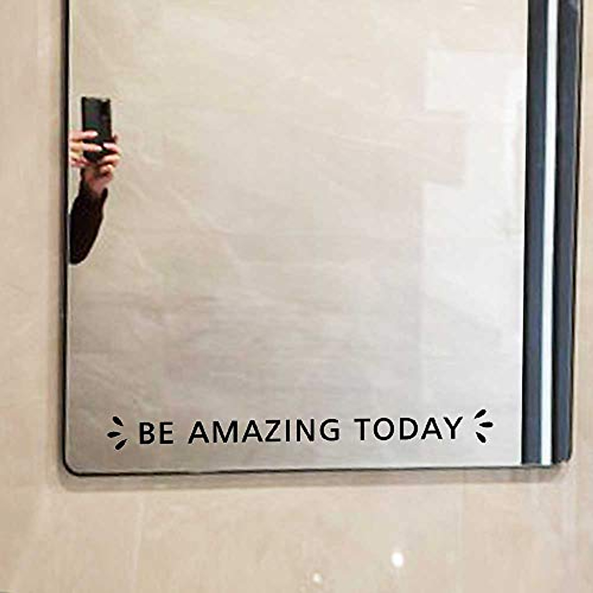 Be Amazing Today Vinyl Mirror Decor Mirror Motivation Vinyl Wall Decal 13x1.3inch