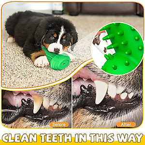 Pamlulu Christmas Dog Gifts, Dog Toys for Small Dogs Dog Toothbrush for Teething Cleaning, Rubber Dog Squeaky Toys for Puppy