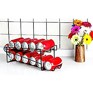 Neat-O Stylish Sturdy Steel Can Beverage Dispenser Rack Organizer, Black (Dispenser)