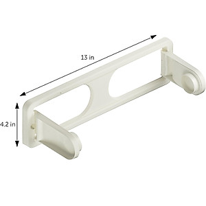 DecorRack Wall Mount Paper Towel Holder, Flexible Shatterproof -BPA Free- Plastic, Vertical or Horizontal Mount, Under Cabinet Folding Dispenser, Includes 2 Screws, Off White (2 Pack)