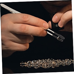 iplusmile Rubber Flat Tweezers Reverse Tweezers Facial Tools Needle Nose Tweezers Face Stickers Gold Stickers Reptile Feeding Tongs Tweezers for Crafts Stainless Steel Bead Short Hair