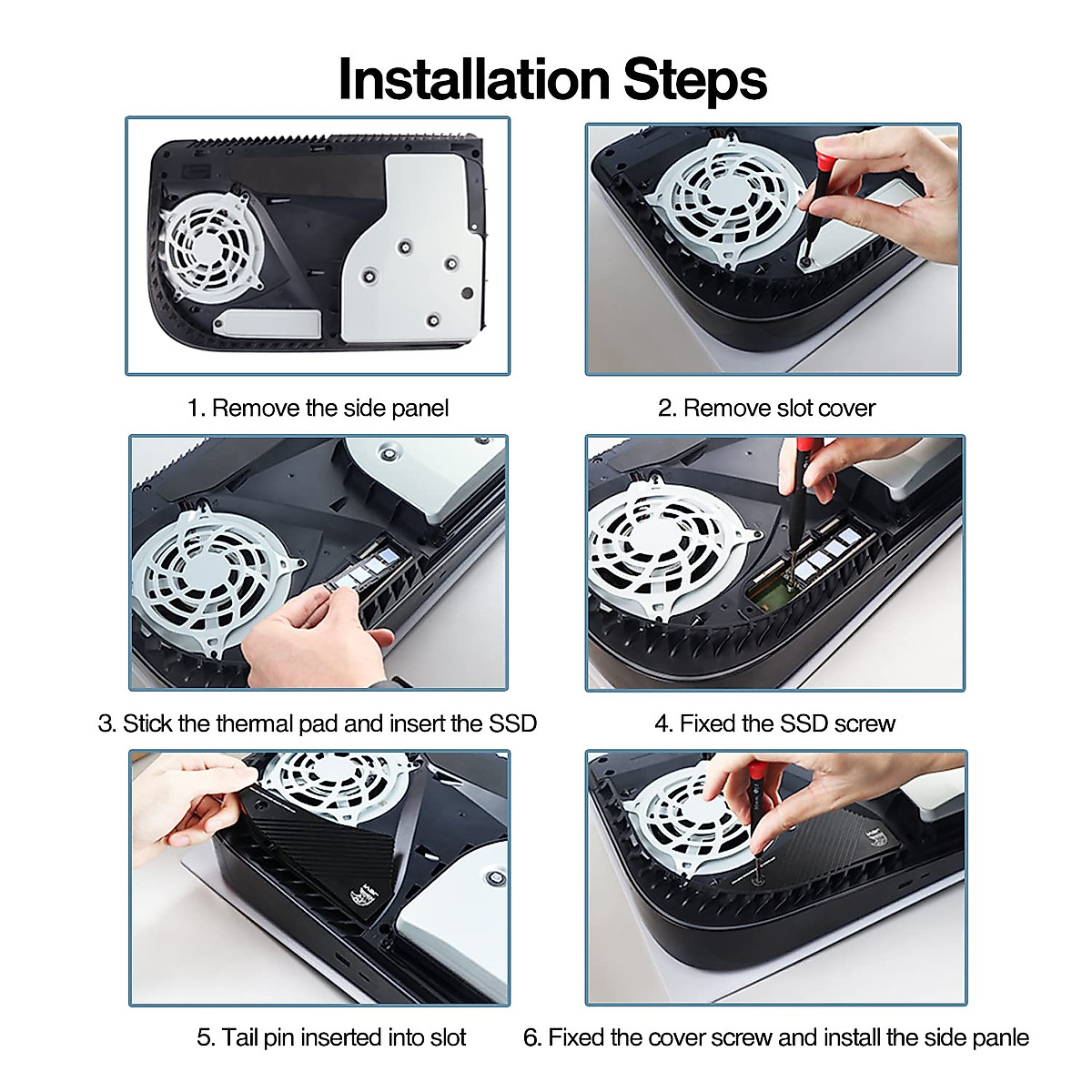 JEYI Eagle PS5 Heatsink, M.2 NVMe Heatink for PlayStation 5 with Silicone Thermal Pad - Eagle