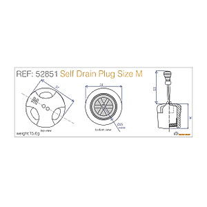 Pair Medium Kayak Gear Self Draining Scupper