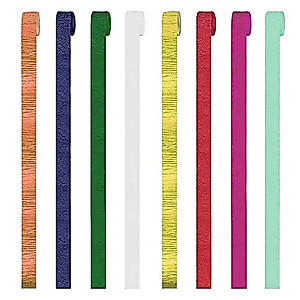 8 Rolls Rainbow Crepe Paper Streamerss,Rainbow Party Decorations Fall Autumn Decorations,Wedding, Birthday, Bridal/Baby Shower, Anniversary Party Backdrop Decorations