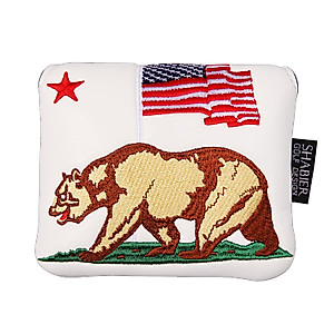 Golf large mallet headcover for Taylormade MySpider X Putter, MySpider Tour putter (Brown bear)