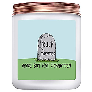 Funny 30th Birthday Gifts - Unique 30th Birthday Gifts for Her, Him - Turning 30 Year Old Best Friend, Girlfriend, Boyfriend, Women, Men Birthday Gift - Lavander Scented Candles