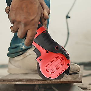 Cordless Angle Grinder 18V 550W, Battery Mini Angle Grinder, Power Angle Grinder Tool, Brushless Angle Grinder Electric Handheld Cutter Machine for Grinding Cutting Polishing with Suitcase (Red)