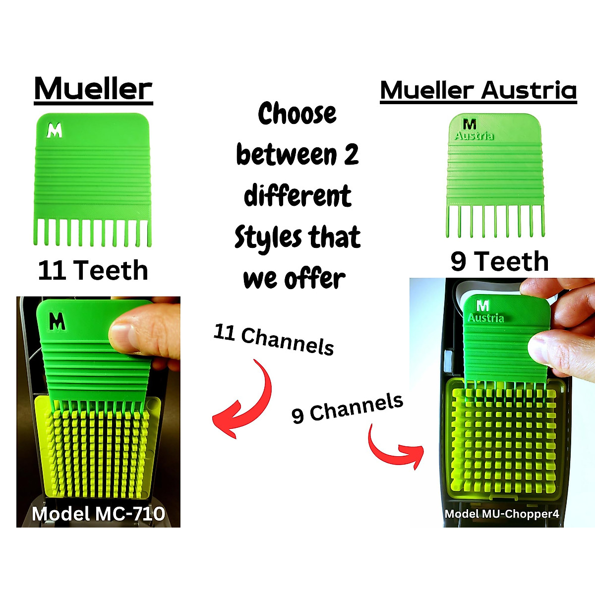 Vegetable Chopper Cleaning Tool 2 PACK - 3D Printed Cleaner Tool Rake for Mueller Vegetable Chopper