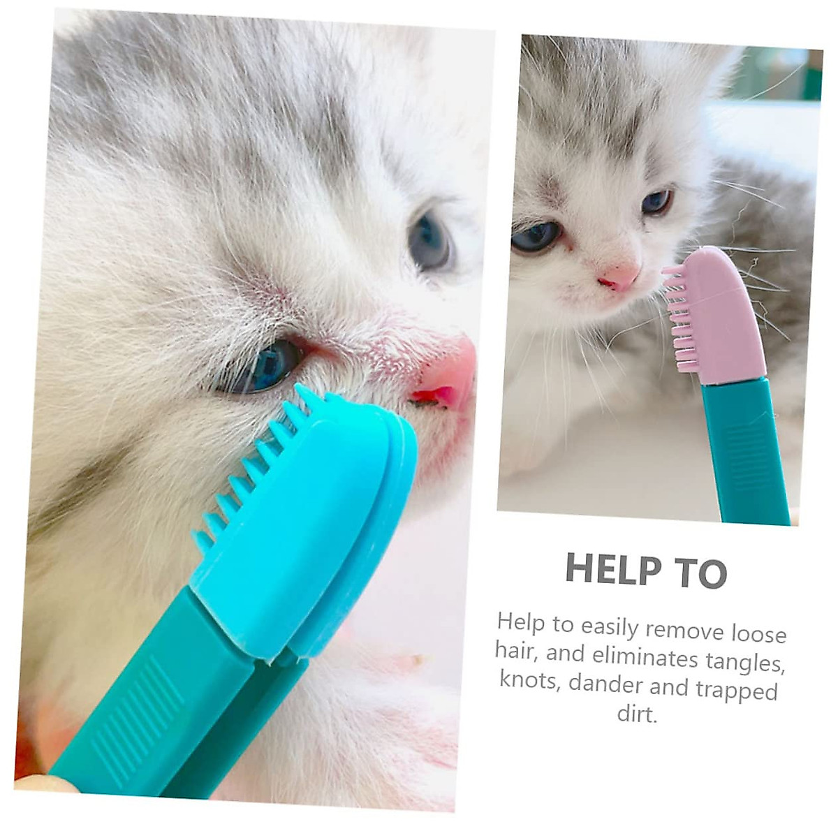 Balacoo Dog Tear Stain Remover Dog Tear Stain Remover 2pcs Eye Gum Cleaner Esthetic Wipes Dog Mouth Stain Remover Cat Comb Eyes Pp Tear Stains Pet Grooming Brush Pet Grooming Brush