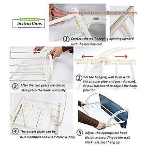 Retractable balcony armrest bath Clothes Rack, Hanging Extra Long Drying Rack Drying Rack Towel Clothes Folding Drying Rack Indoor Or Outdoor Iron Racks Socks (retractable length 40-70cm) (white)