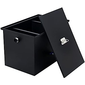 Commercial Grease Trap Interceptor for Restaurant Under Sink Kitchen 4.6 GPM Waste Water Oil-Water Separator, for Restaurant Canteen Home Kitchen,40 LB,Black