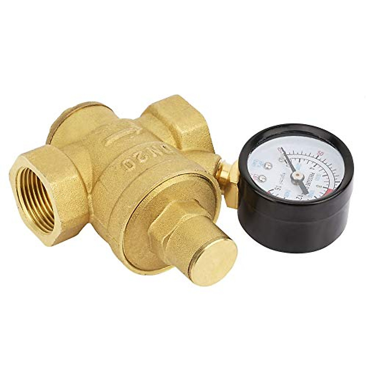 Home Water Pressure Regulator 3 4 Water Pressure Regulator for Home Brass Dn20 Adjustable Brass Water Pressure Regulator with Gauge Meter
