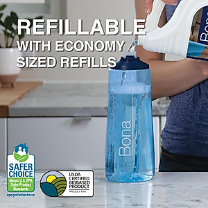 Bona Hardwood Floor Cleaner Refillable Spray Mop Cartridge, 34 Fl Oz