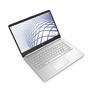 HP 14-inch Laptop, Intel Core i3-1005G1, 4 GB RAM, 128 GB SSD Storage, Windows 10 Home in S Mode (14-dq1020nr, Natural Silver)