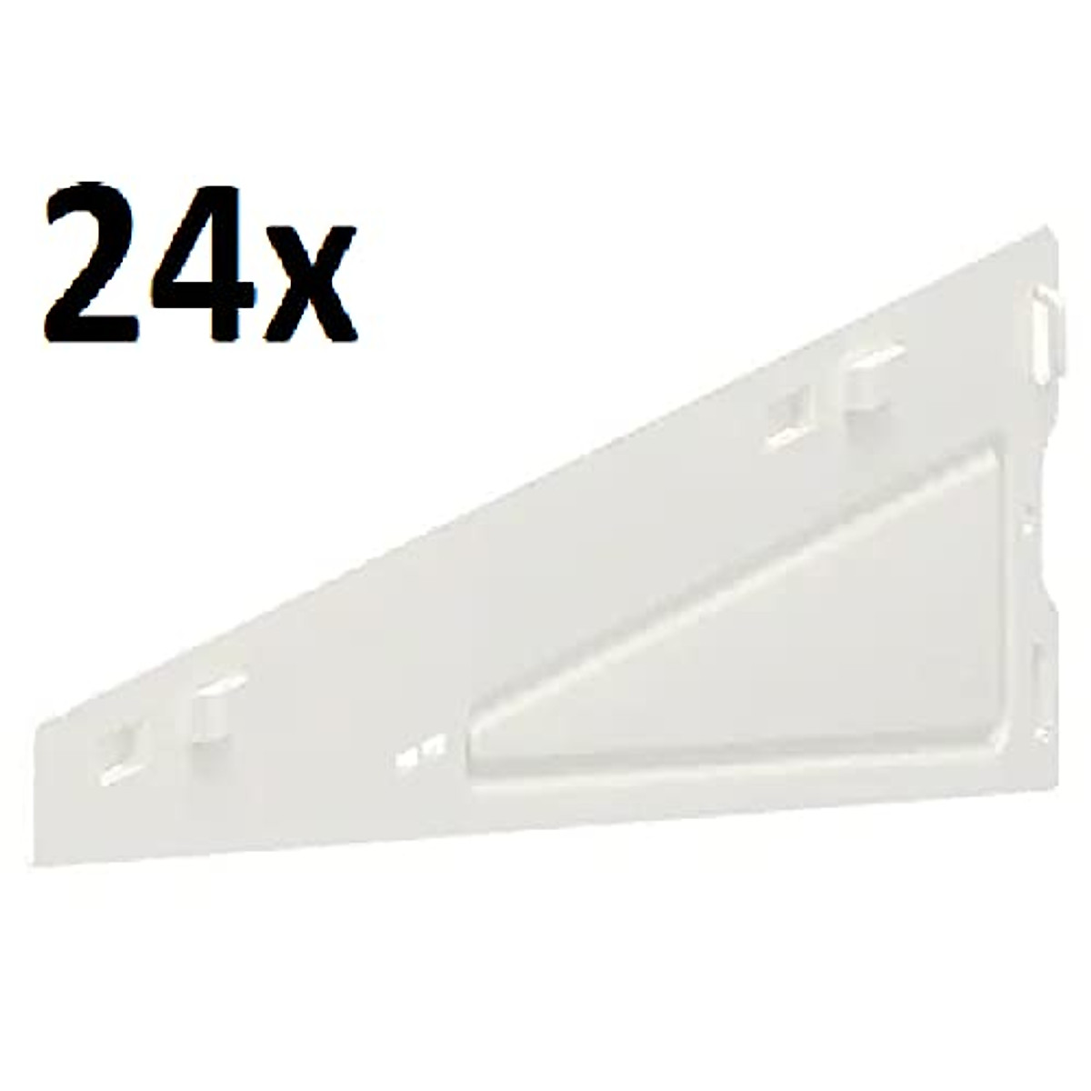BOAXEL Bracket 15 3/4" White fits Boaxel Mounting Adjustable Clothes Rail & Shelf Pack of 24