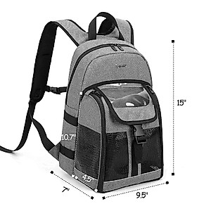 CURMIO Portable Oxygen Concentrator Backpack, POC Carrying Bag Compatible with Inogen, OxyGo and Caire Units, Bag Only, Gray (Patented Design)