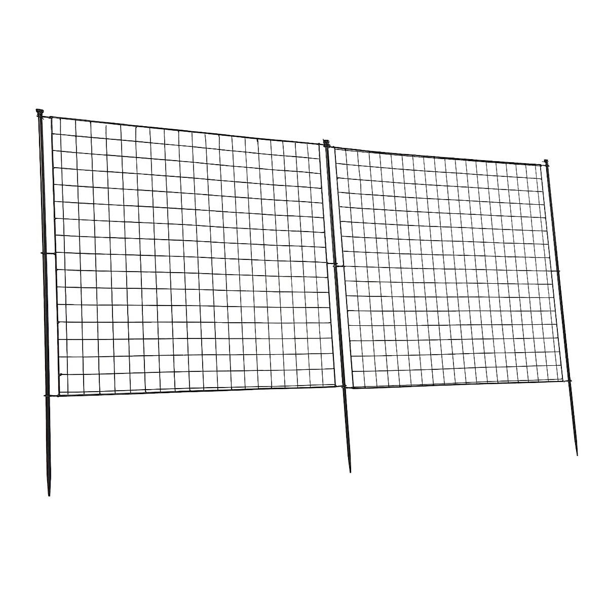 4 Pack Metal Garden Fence Panels Barrier 25in Wire Fences Pet Fence Kit Outdoor Heavy Duty Tall Outdoor Landscape Patio Yard Fencing Border Animal Barrier