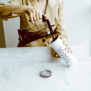 MAMA Tumbler with Lid & Straw - 18/8 Stainless Steel, Double Wall Vacuum Insulated - Travel Thermal Bottle for Coffee, Water, Juice, Wine - Ideal Gift for Mother's Day, Mom's Birthday, New Mom - 20oz