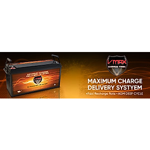 VMAX SOLAR BATTERY SLR200 12V 200Ah AGM Grp 4D Deep Cycle Battery compatible with Solar Grid Panel Energy Backup Unit