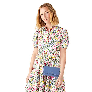 Kate Spade Gemma Wallet On Chain Leather Crossbody Bag Purse Handbag (Fresh Blueberry)