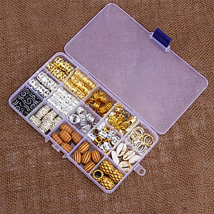 133 PCS Hair Jewelry for Braids Locs Dreadlock Accessories Hair Decoration Hair Coils Rings Dreadlocks Hair Cuffs Shells Imitation Wood-Like Hair Tube Beads for Women Gorls