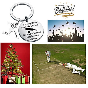 Gzrlyf Cricket Keychain Cricket Player Gifts Funny Cricket Gifts for Cricket Lovers Cricket Theme Gifts for Cricket Coaches (smart sport Cricket)