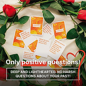 VNS Creations Deeper Connections - 200 Couples Conversation Cards - Build Strong Relationships and Deeper Intimacy - Couples Card Games for Adults - Couple Games for Date Night - Games for Couples