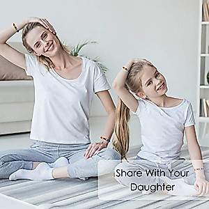 Hicarer 4 Pcs 7 Colored Chakra Bracelets for Women Men Chakra Reiki Bracelets Crystal Stretch Yoga Braided Rope Bead Bracelets