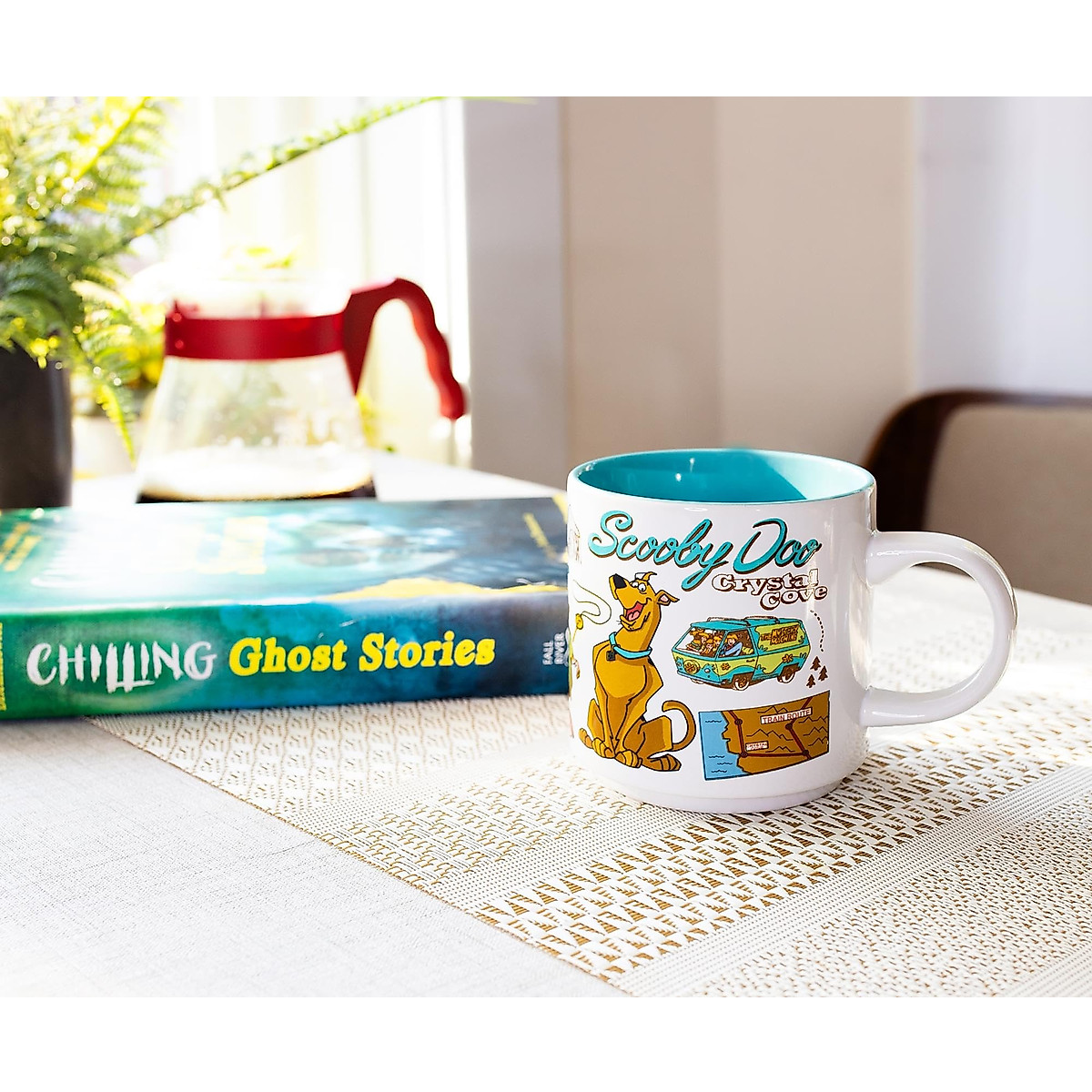 Silver Buffalo Scooby-Doo and the Gang Crystal Cove Ceramic Mug | Coffee Cup For Tea, Espresso, Cocoa | Holds 13 Ounces