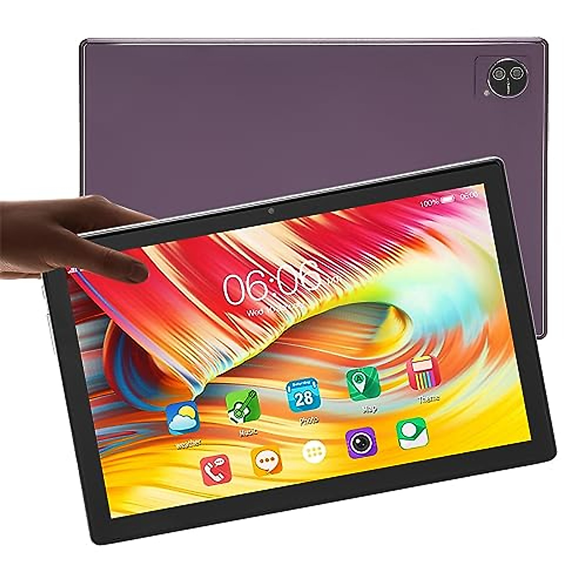 Airshi Business Tablet, 10.1 Inch FHD Gaming Tablet US Plug 100‑240V 8GB RAM 256GB ROM Dual Camera for School (#4)