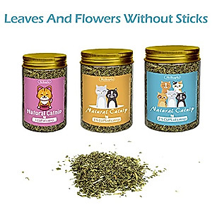 Neibaphe Cat Nip, Premium Catnip Leaves for Cat, Makes Cat Crazy (1CUP)