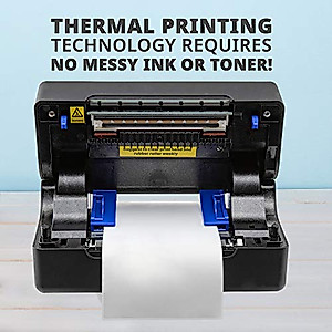 Logia Thermal 300 DPI Label Printer | High-Speed 4x6 & Barcode Printer for Shipping & Postage Labels | Commercial Grade Compatible w/Amazon, eBay, Etsy, Stamps.com etc. - Fanfold and Roll Label Holder