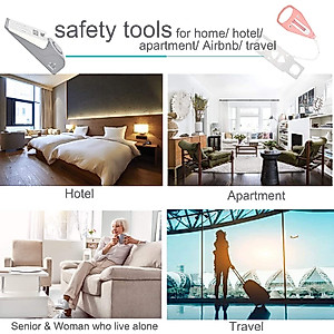 ADONIY Security Door Stopper – with 120dB Alarm, 3 Sensitivity Levels, Portable, No Installation Required, for Hotel, Dorms, Airbnb, Hostel, Home and Apartment (Pack of 2)