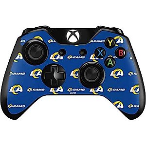 Skinit Decal Gaming Skin Compatible with Xbox One Controller - Officially Licensed NFL Los Angeles Rams Blitz Series Design