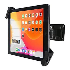 WeSTRUGGLE Tablet Wall Mount Holder with Lock and Key, Rotate Design Arbitrary Adjustment,Multi Angle,Bracket for Most 8 to 10.4 Inch,and for iPad Air &10.2,10.9,Pro 11 Galaxy tab,and More (Black)