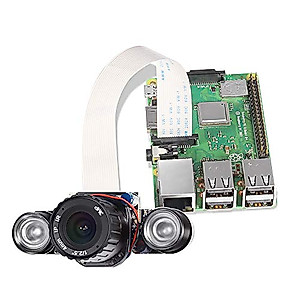 for Raspberry Pi Camera Module 4 B 5MP 1080p OV5647 Automatically Switching Between Day-Vision and Night-Vision Webcam Lens 72 Degree FoV for Raspberry Pi Model A/B/B+, Pi 2 and Raspberry Pi 3,3 b+