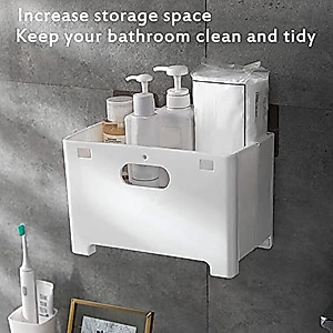 Collapsible Laundry Basket, BESUNTEK Wall Mounted Waterproof Laundry Hamper Washing Bin Clothes Bag with Handles, Space saving, for Bathroom, Bedroom, Room, Closet & Car