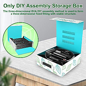 Buyfunny01 Switch Storage Box Magic Stick DIY Assembly Storage Case Host Protection Professional for Switch,49.5x35x5cm,White