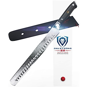 Dalstrong Shogun Series 12" Slicing & Carving Knife - Granton Edge Bundled with the Shogun Series 6" Boning Knife - Japanese AUS-10V - BBQ Knife Bundle