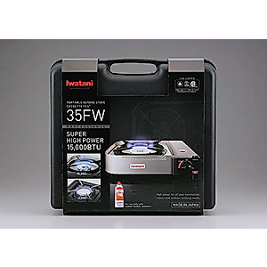 Iwatani 35FW Single-Burner Butane Portable Cooktop Indoor & Outdoor Cooking Stove Medium
