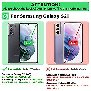 Rome Tech Holster Case with Belt Clip for Samsung Galaxy S21 / S21 5G [ONLY] Slim Heavy Duty Shell Holster Combo - Rugged Phone Cover with Kickstand Compatible with Samsung Galaxy S21 - Black