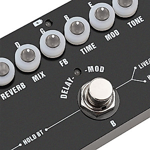 Multi Effects Guitar Pedal,Cube Baby Guitar Multi Effects Pedal Delay Chorus Phaser Reverb Effect Pedal