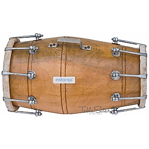 Maharaja Musicals Dholak Drum, Mango Wood, Bolt-tuned, Padded Bag, Spanner, Dholki Musical Instrument (PDI-104)