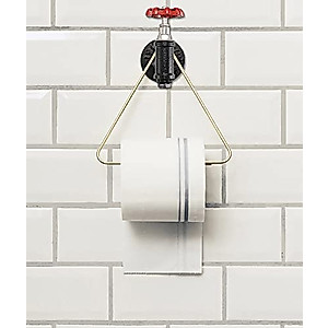 Sumnacon 3Pcs Industrial Pipe Robe Towel Rack Hooks - Sturdy Rustic Iron Clothes Coat Hanger Holders with Screws, Vintage Pipe Wall Mount Rack Hooks for Bathroom Living Room Kitchen Home, T Type