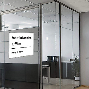 NIUBEE 4x6 inch Wall Mount Acrylic Sign Holder with Double Sided Adhesive Tape for Office, Home, Store, Restaurant, No Drilling - Horizontal (6 Pack)