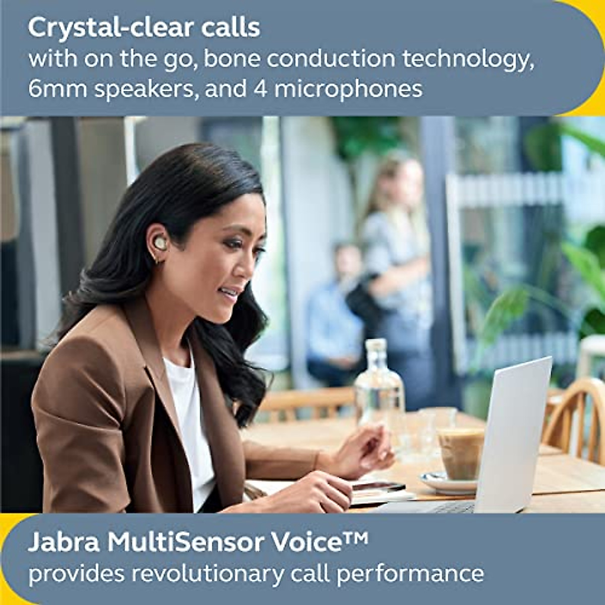 Jabra Elite 7 Pro in Ear Bluetooth Earbuds - Adjustable Active Noise Cancellation True Wireless Buds in a Compact Design MultiSensor Voice Technology for Clear Calls - Gold Beige