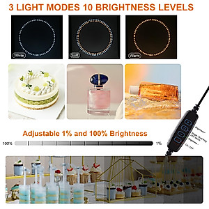 Portable Photo Studio Light Box, 15.8"x15.8"x15.8" Mini Photo Booth Light Box Photography, 3-Color Dimmable Folding Shooting Tent Kit with 160 LED Lights & 6 PVC Backdrops for Product Photography